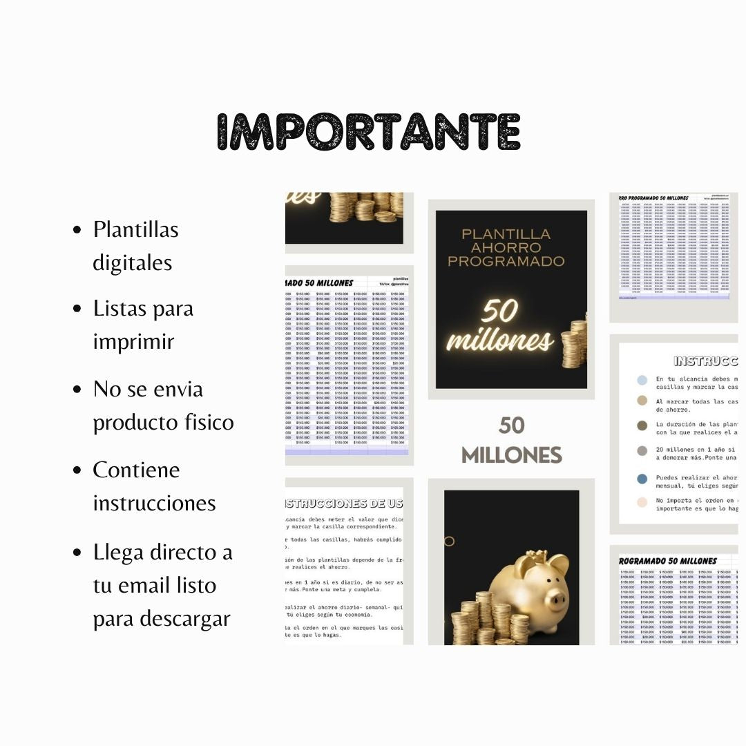 50 MILLONES EN 1 AÑO – PLANTILLAS BONI